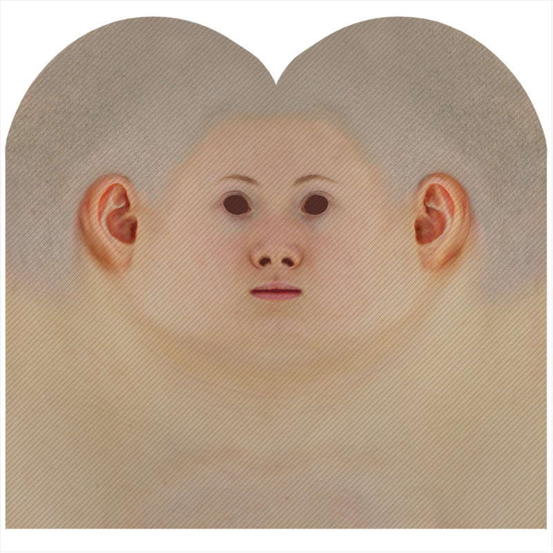 Female head texture map 22